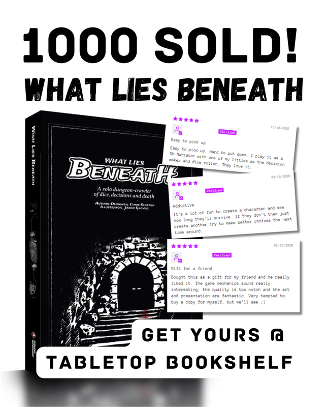 SHOP NEWS: 1000 Sold! What Lies Beneath – Tabletop Bookshelf