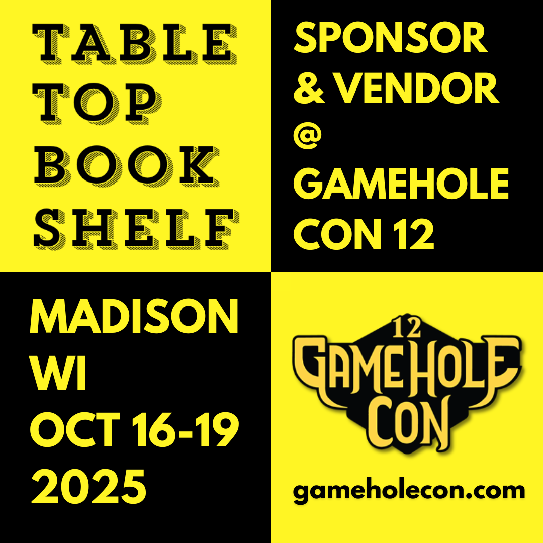 SHOP NEWS: A Gamehole Con Approaches! – Tabletop Bookshelf