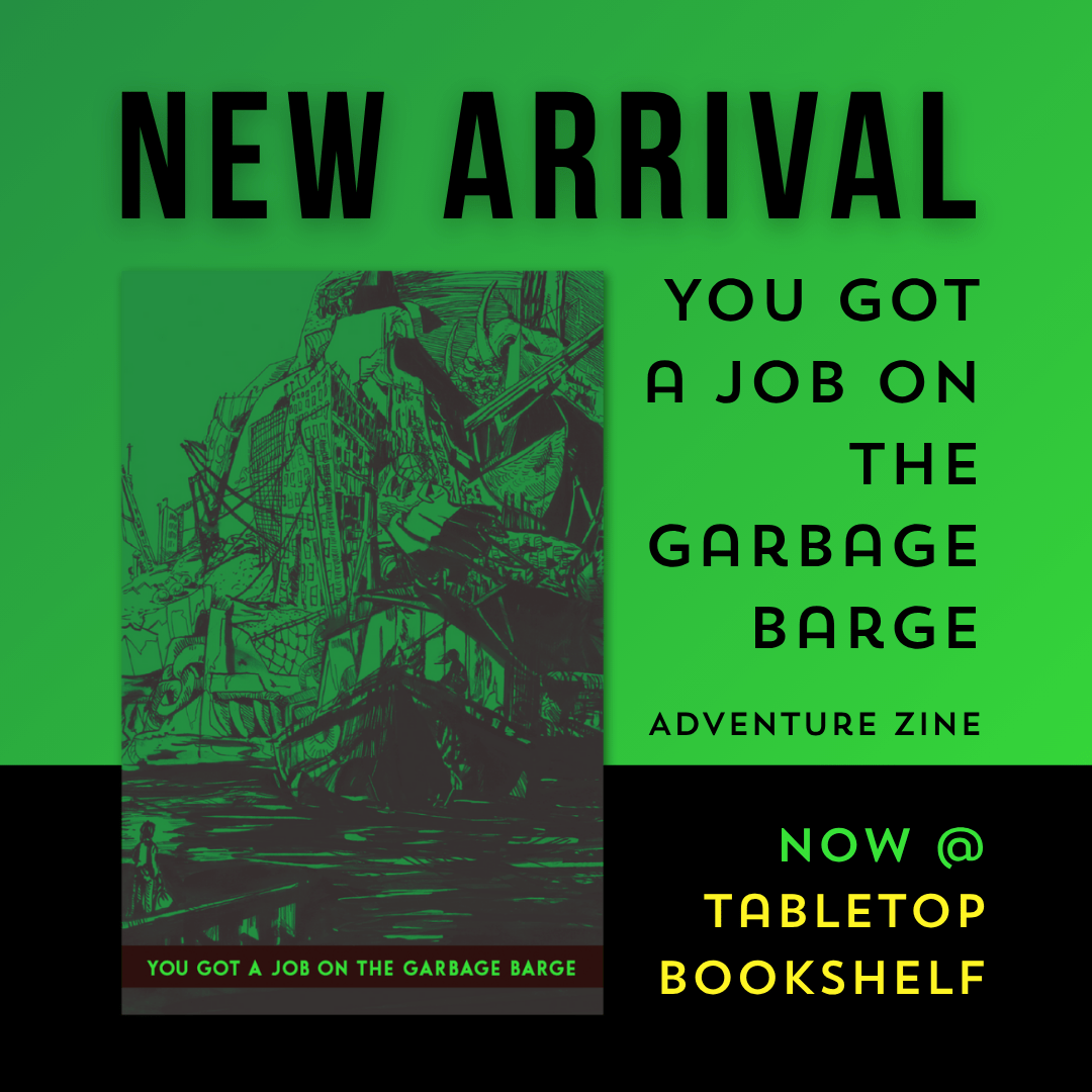 NEW ARRIVAL: You Got A Job On The Garbage Barge – Tabletop Bookshelf