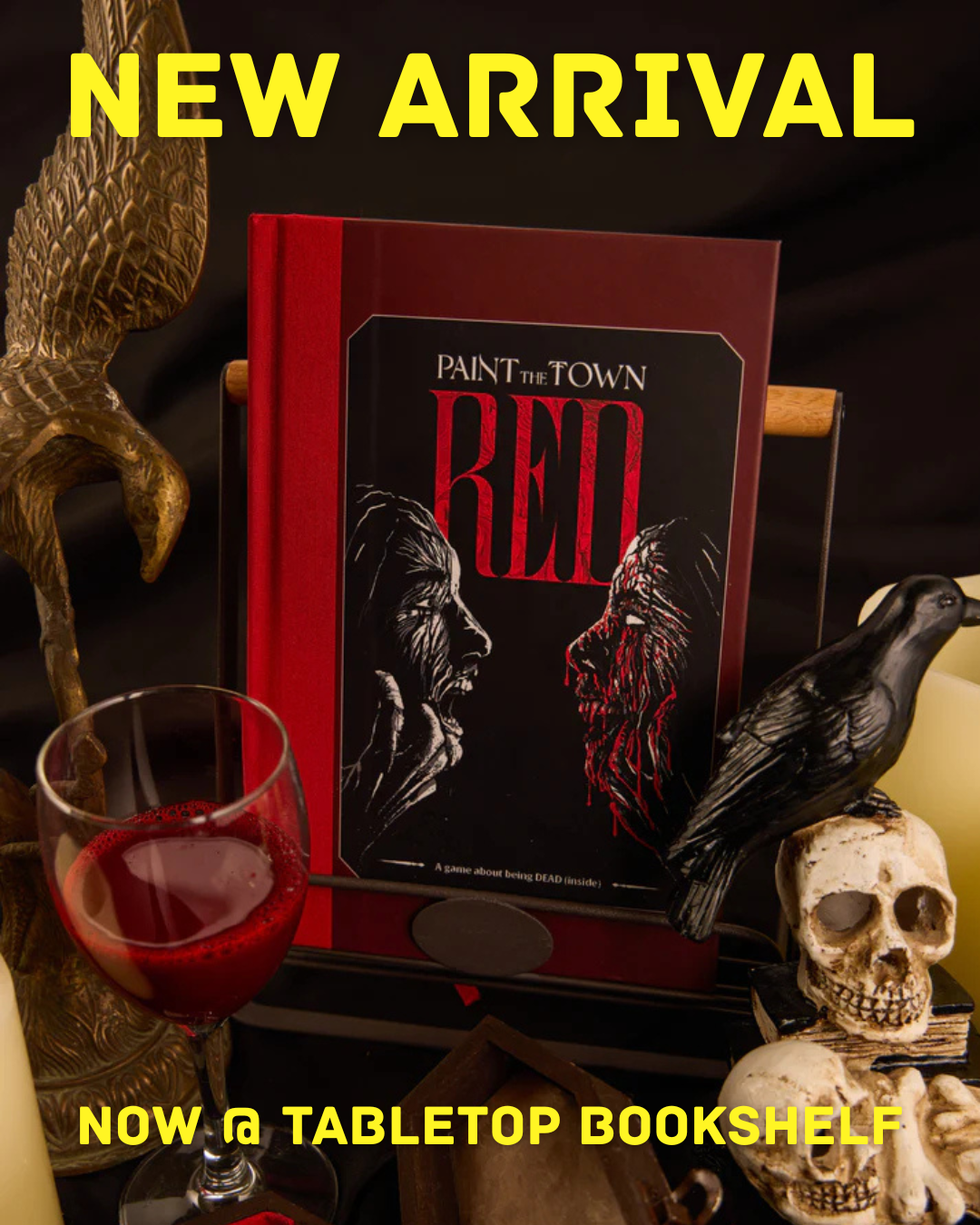 NEW ARRIVAL: Paint The Town Red – Tabletop Bookshelf