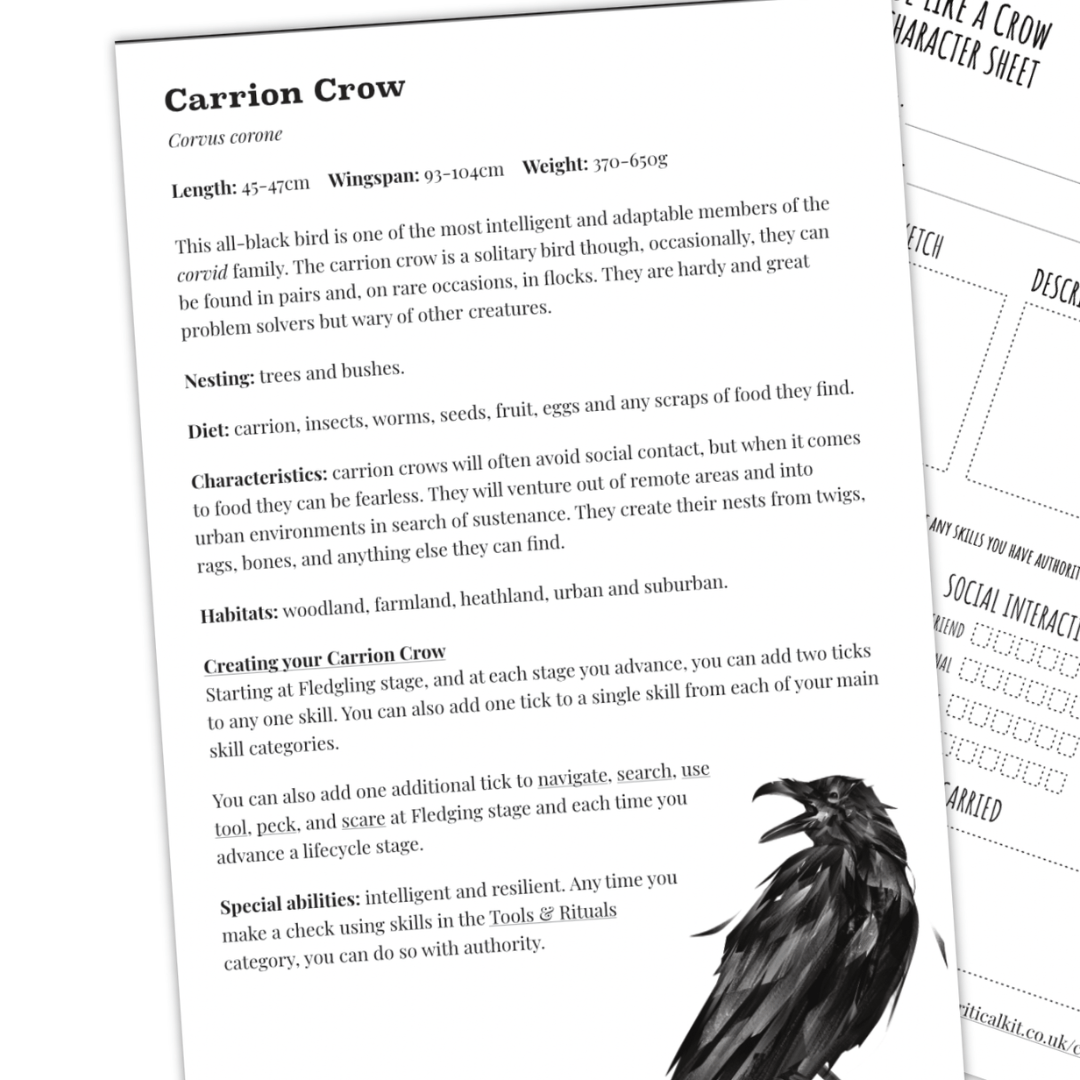 Be Like a Crow – Tabletop Bookshelf